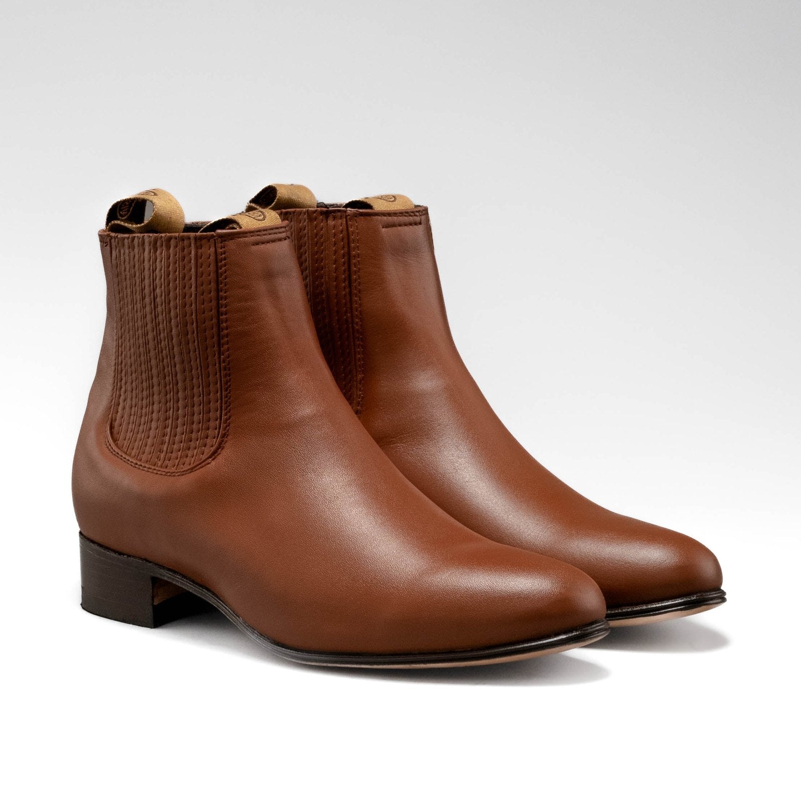 CLASSIC TRADITIONAL CHARRO ANKLE BOOTS CINNAMON PREMIUM LEATHER COWBOY ...
