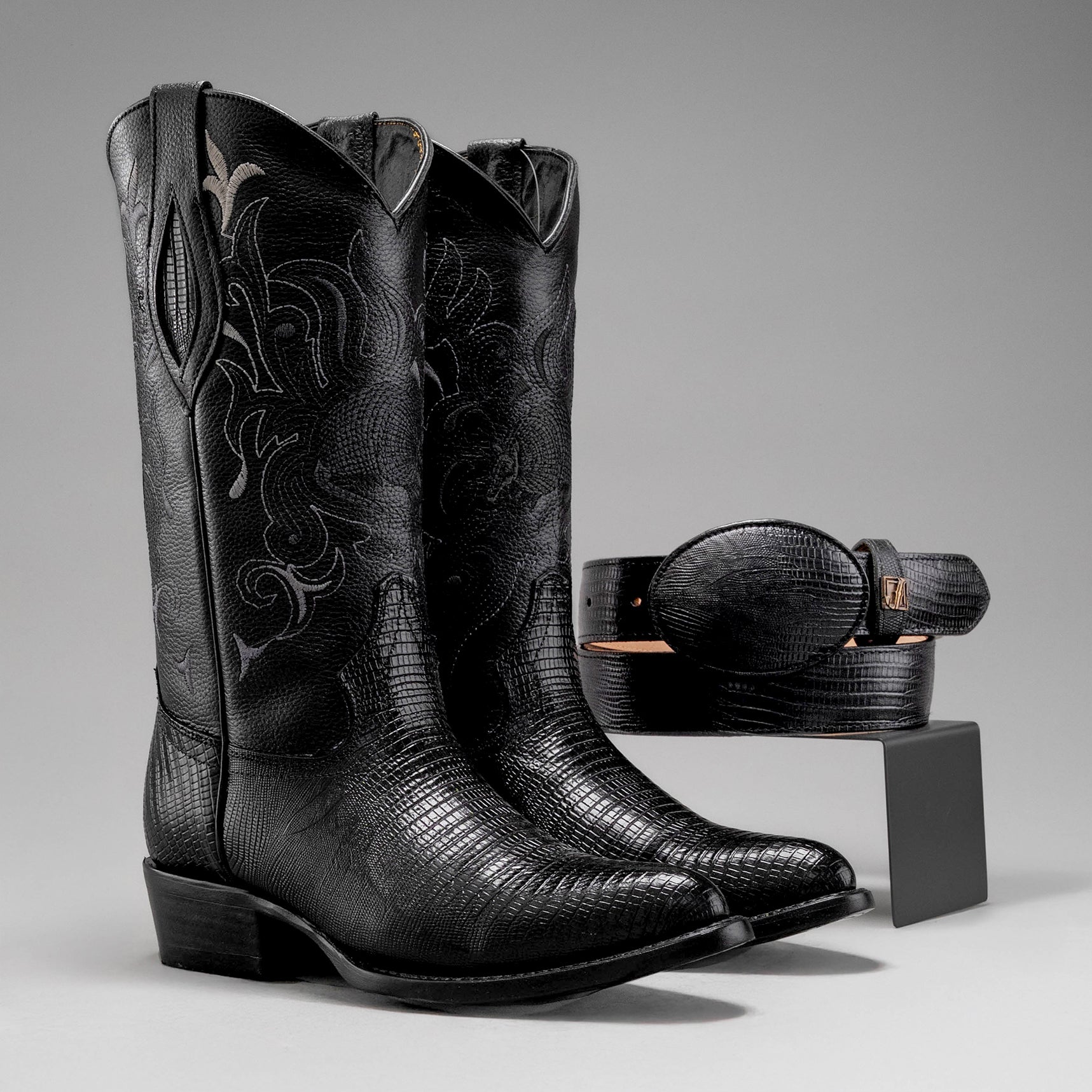 Men's Western Boots: J Toe Cowboy boots in Lizard tribute Leather With ...
